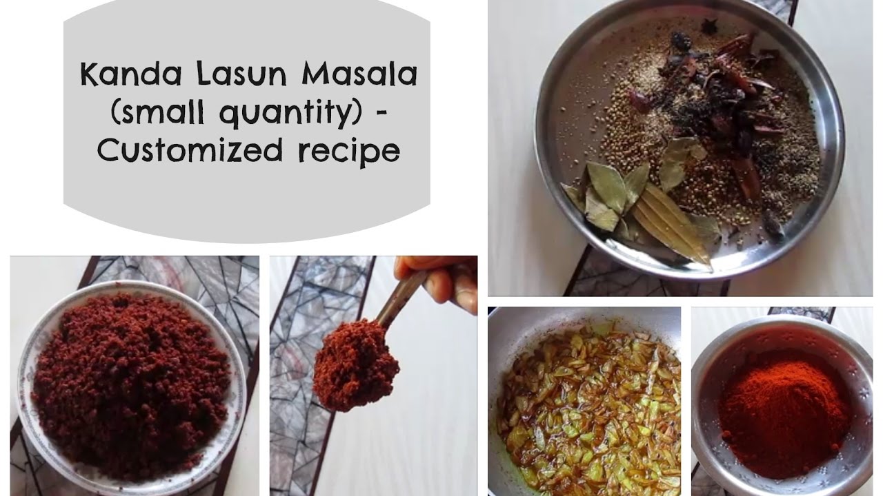 Kanda Lasun Masala (small quantity) - Customized Recipe - YouTube