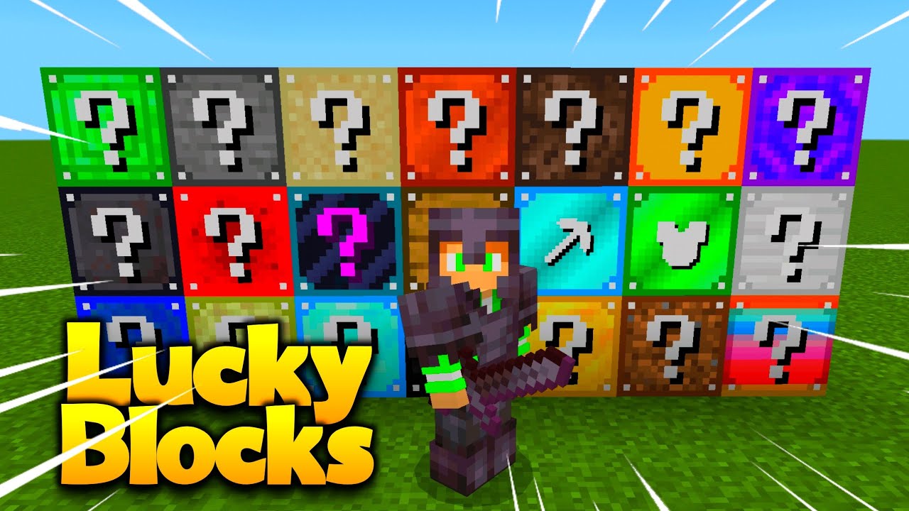 COMO TER VÁRIAS NOVAS LUCKY BLOCKS NO MINECRAFT PE! (Minecraft bedrock ...