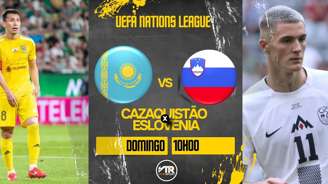 CAZAQUISTÃO X ESLOVÉNIA AO VIVO DIRETO DO Central Stadium | UEFA ...