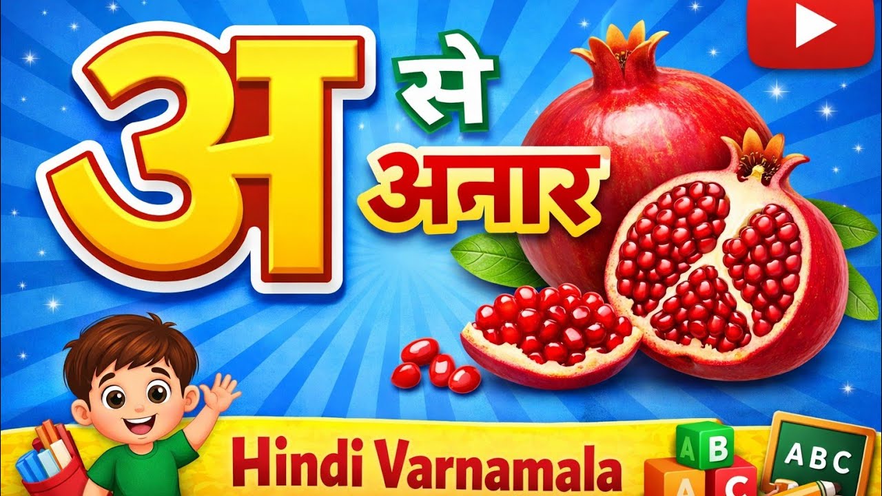 अ से अनार | Hindi Varnamala | Hindi Alphabet Learning for Kids# ...