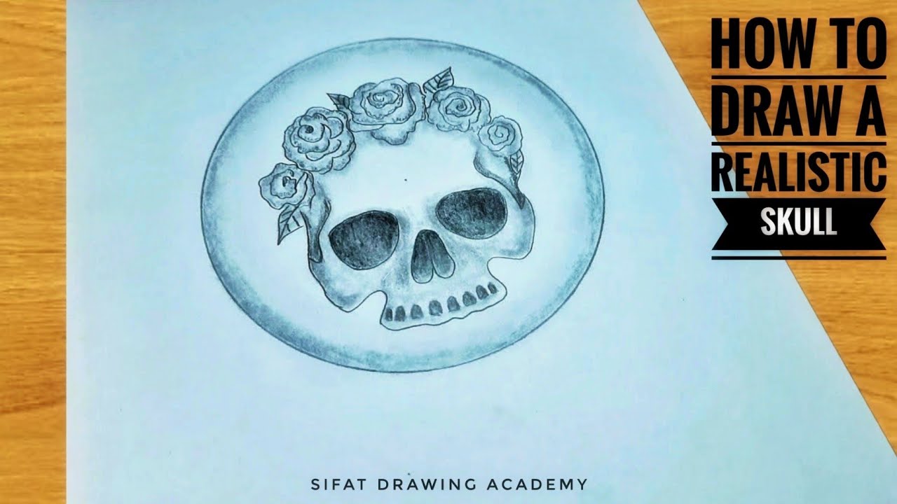 How to Draw a Realistic Skull | Narrated Step by Step | Sifat Drawing ...
