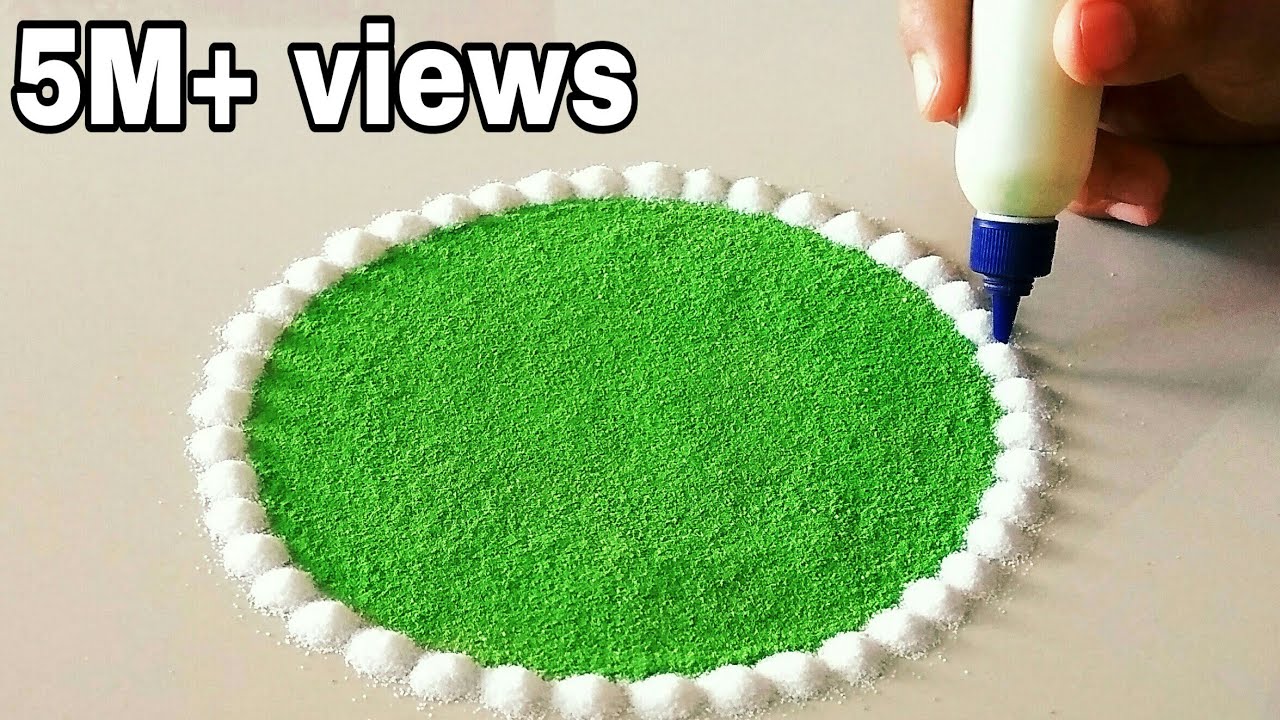 Innovative rangoli design for Durga ashtami | Beautiful Rangoli design ...