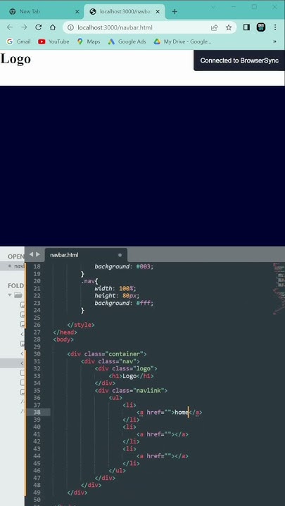 I created a Navigation bar under 1 minute #navigationbar #htmltutorials ... I created a Navigation bar under 1 minute #navigationbar #htmltutorials ...