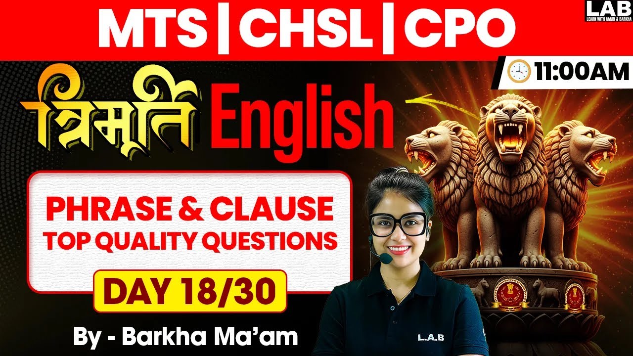 SSC MTS/ SSC CHSL/ SSC CPO 2025 | Phrase & Clause in English | English ...