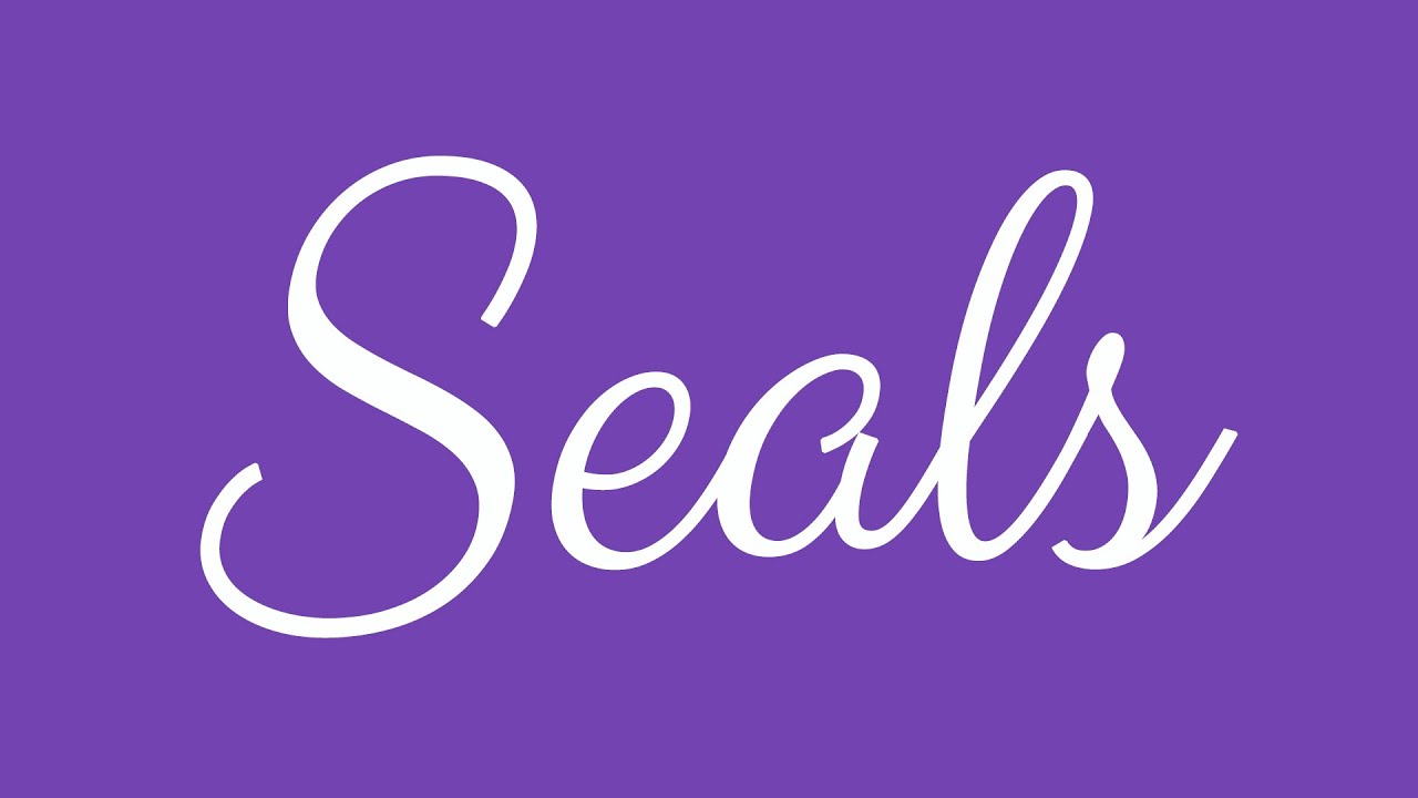 Learn how to Write the Name Seals Signature Style in Cursive Writing ...