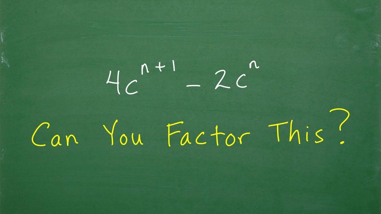 SEE How to FACTOR This Algebra Expression (GCF + Powers) - YouTube
