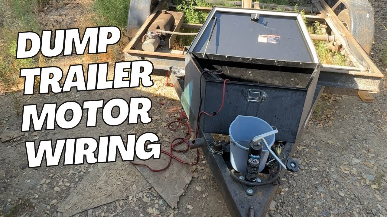 Cleaning up wiring on a dump trailer motor - YouTube