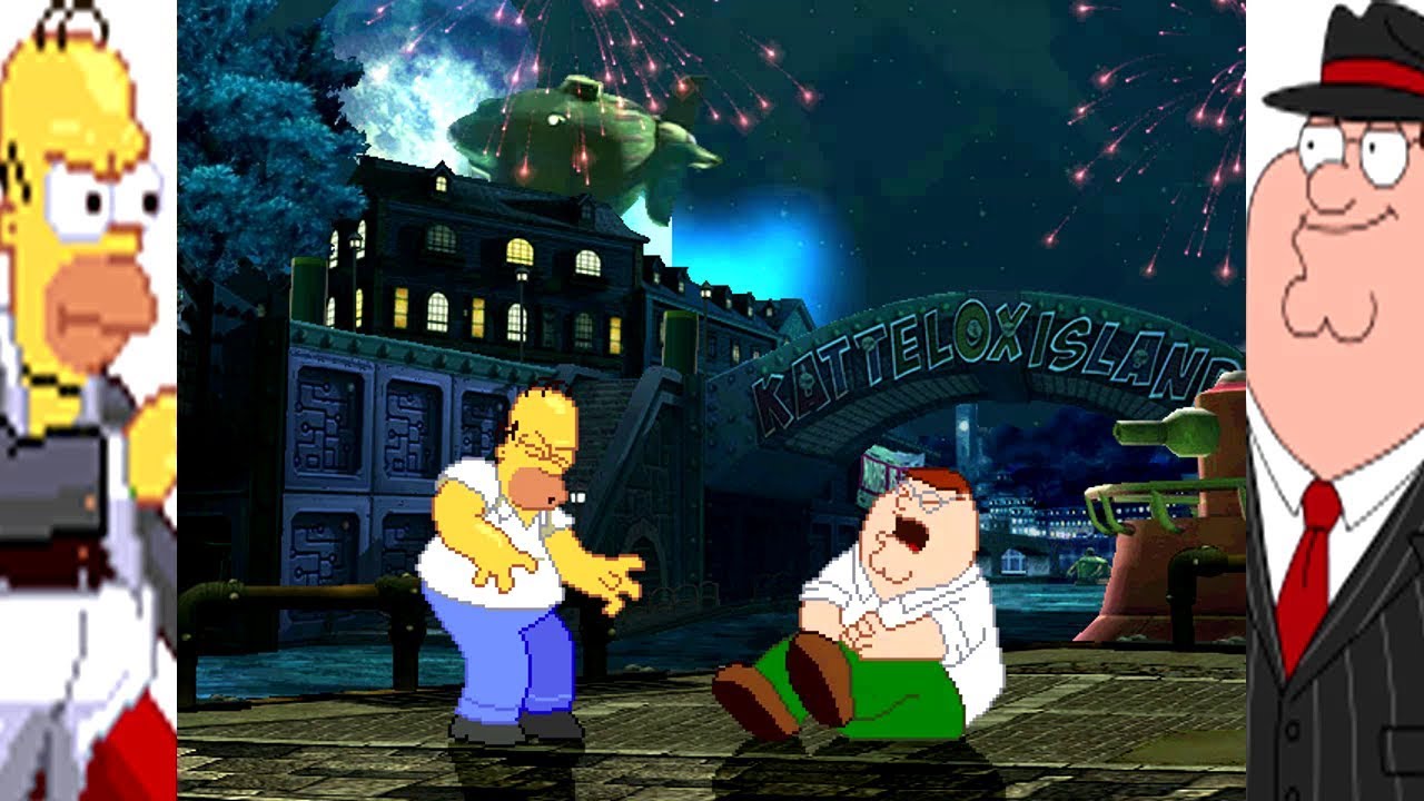 Mugen - The Simpsons vs. Family Guy - Homer Simpson vs. Peter Griffin ...