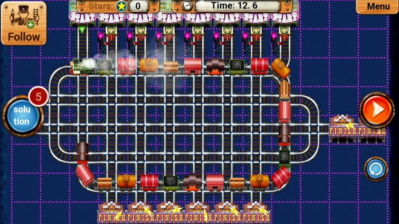 Train Track Line Maze - Train Game - Android Gameplay #1454 - YouTube