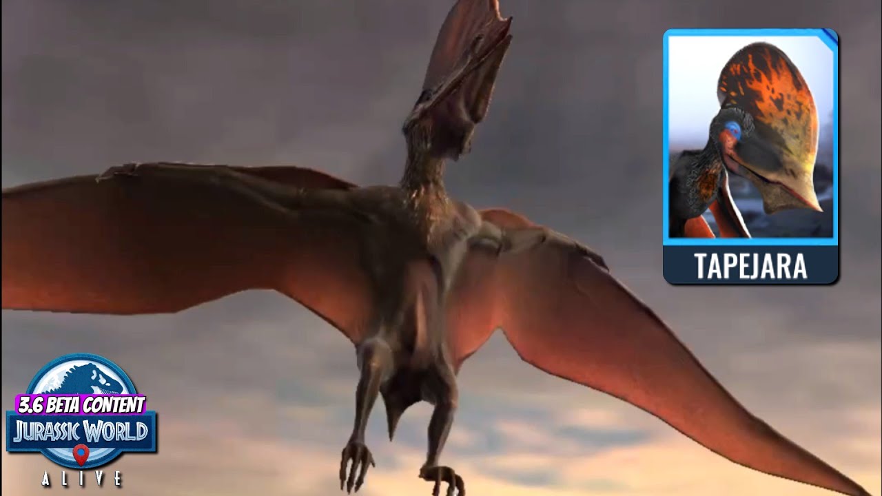 Rare Nonhybrid TAPEJARA Lvl 30 FIRST LOOK! All New 3.6 Jurassic World Alive Update - YouTube