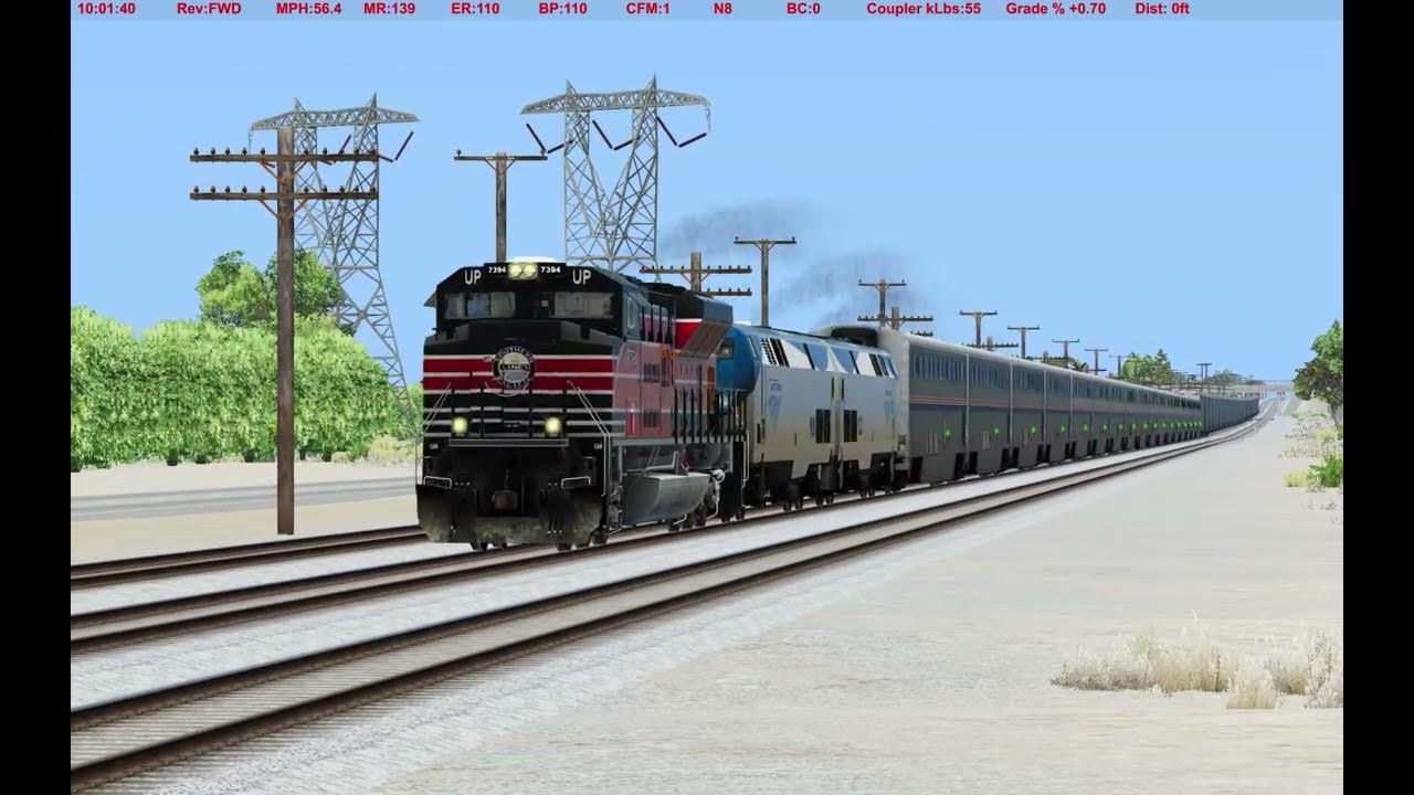 Run-8 Train Simulator V3: Amtrak Auto Train in Southern California w/ UP Heritage Unit! - YouTube