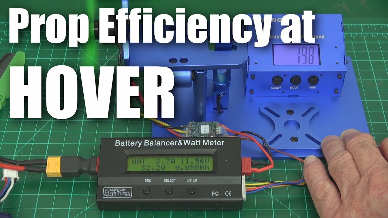 5 inch prop tests, at hover power - YouTube