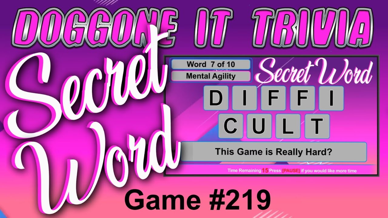 Secret Word (2022) - Game 219 - Unscramble the word from a clue - YouTube