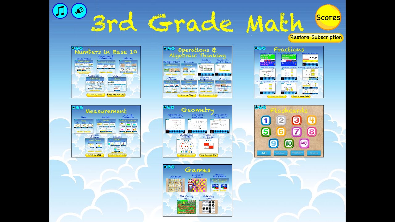 Math Galaxy 3rd Grade Math iOS App Preview - YouTube