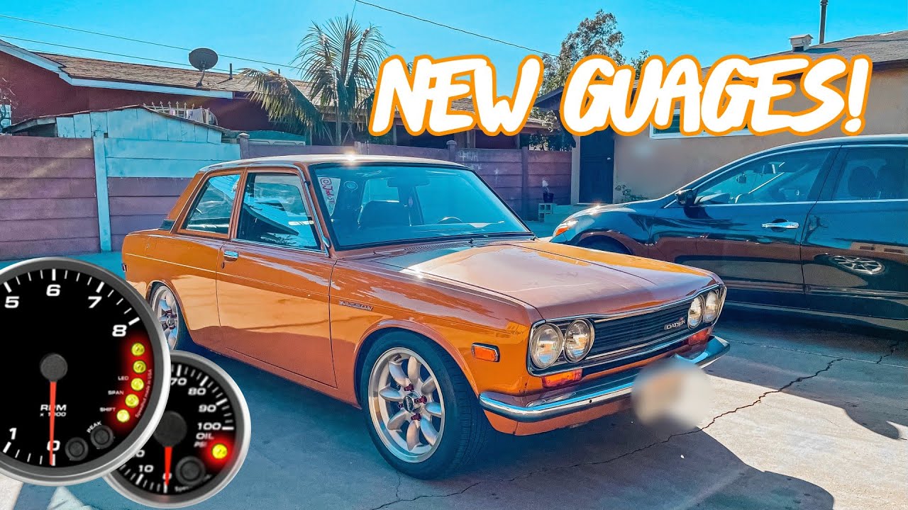 Datsun 510 gets NEW Speedhut Gauges! - YouTube