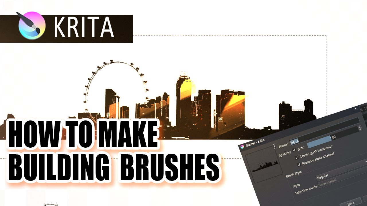 How to Make Buildings Brushes In 2 minutes - Digital Art Tips - YouTube