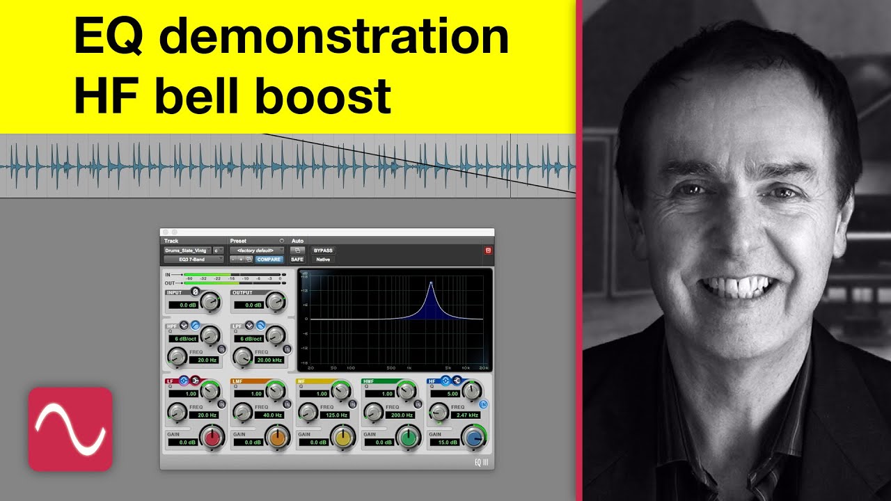 EQ demonstration HF bell boost