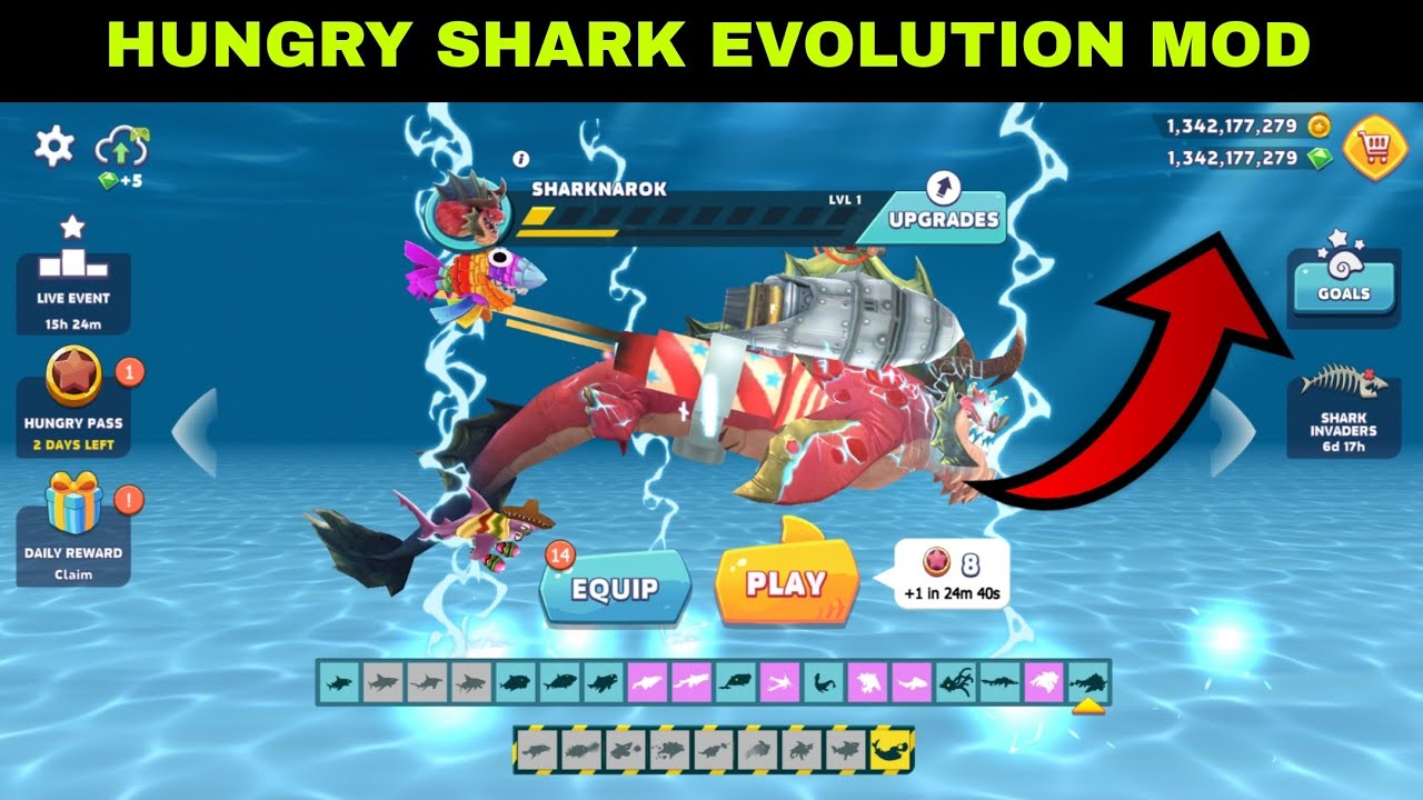 HUNGRY SHARK EVOLUTION MOD GAMEPLAY 2024 - YouTube
