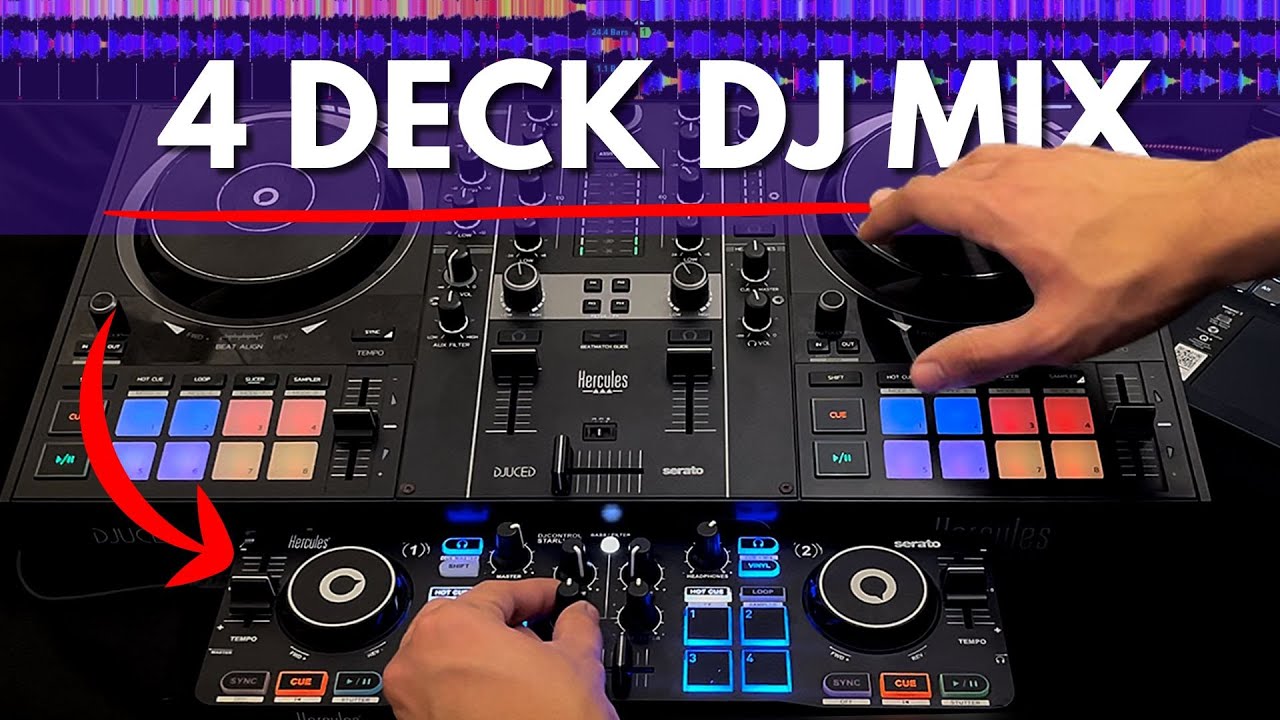 INSANE 4 Deck DJ Set with the SMALLEST Controller! - YouTube