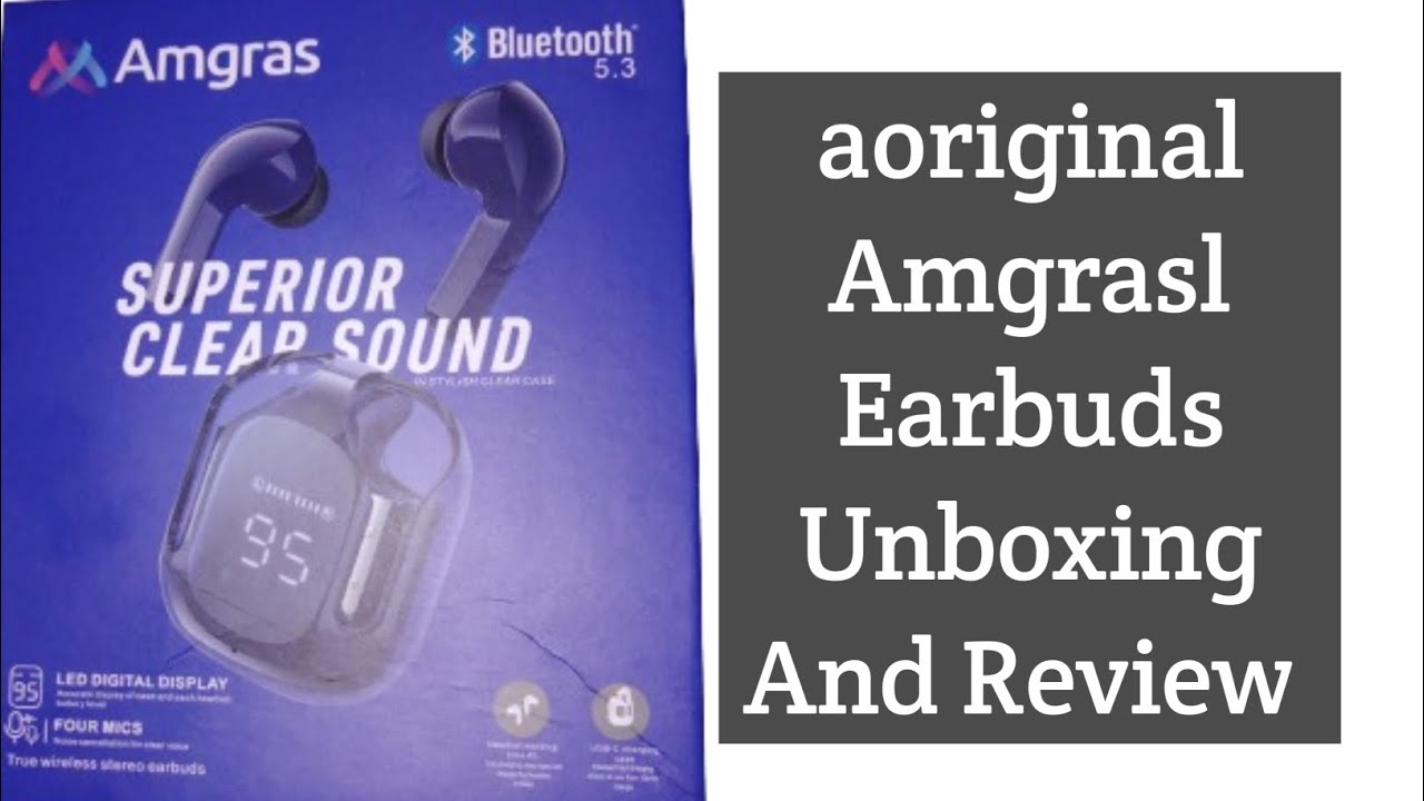 Original Amgras Earbuds Unboxing And Review Wireless earphones best for ...