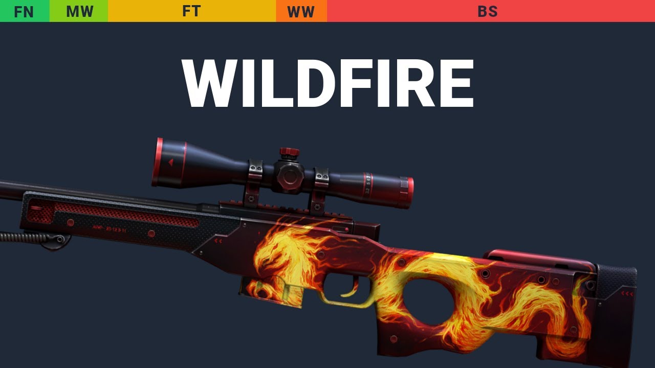AWP Wildfire - Skin Float And Wear Preview - YouTube