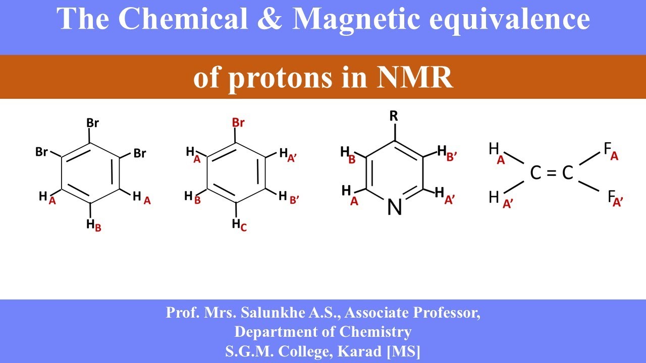 The chemical and magnetic equivalence of protons in NMR #nmr # ...