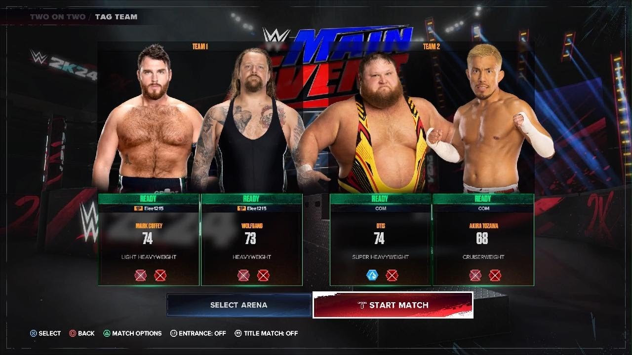 WWE 2K24 WWE Main Event 10-3-2024 Gallus Vs Alpha Academy - YouTube