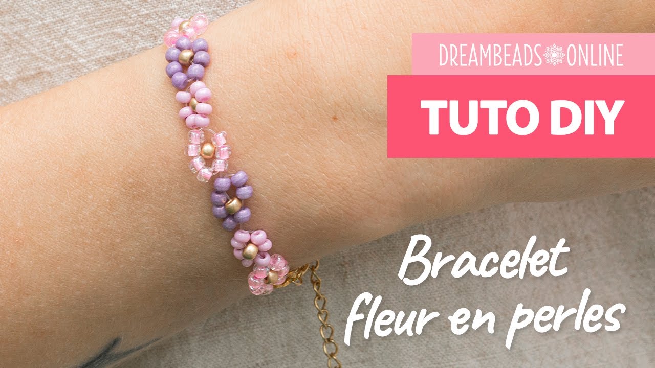 Bracelet fleur en perles | Fabriquez des bracelets DIY ★ Dreambeads ...
