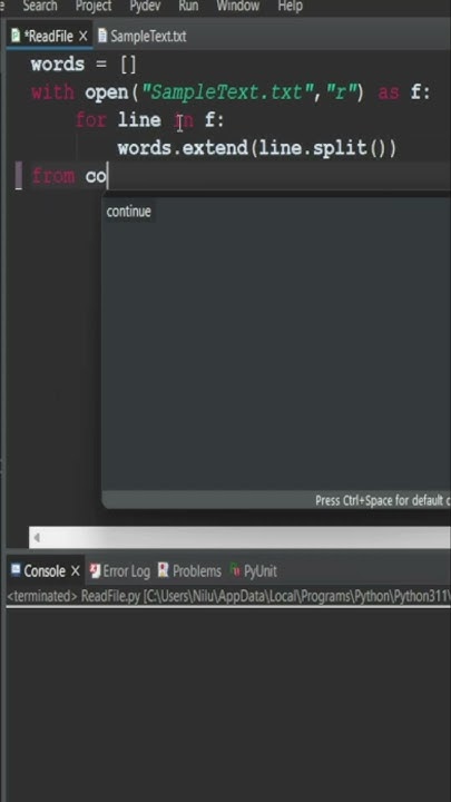 Python code to Count Most Frequent Words in a File #shorts #viral #python #learntocode - YouTube