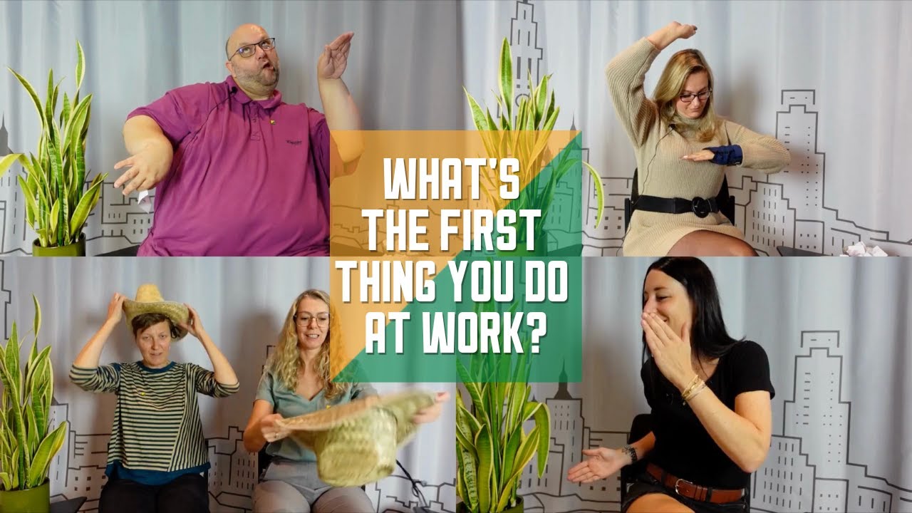 What's the first thing you do at work? - YouTube