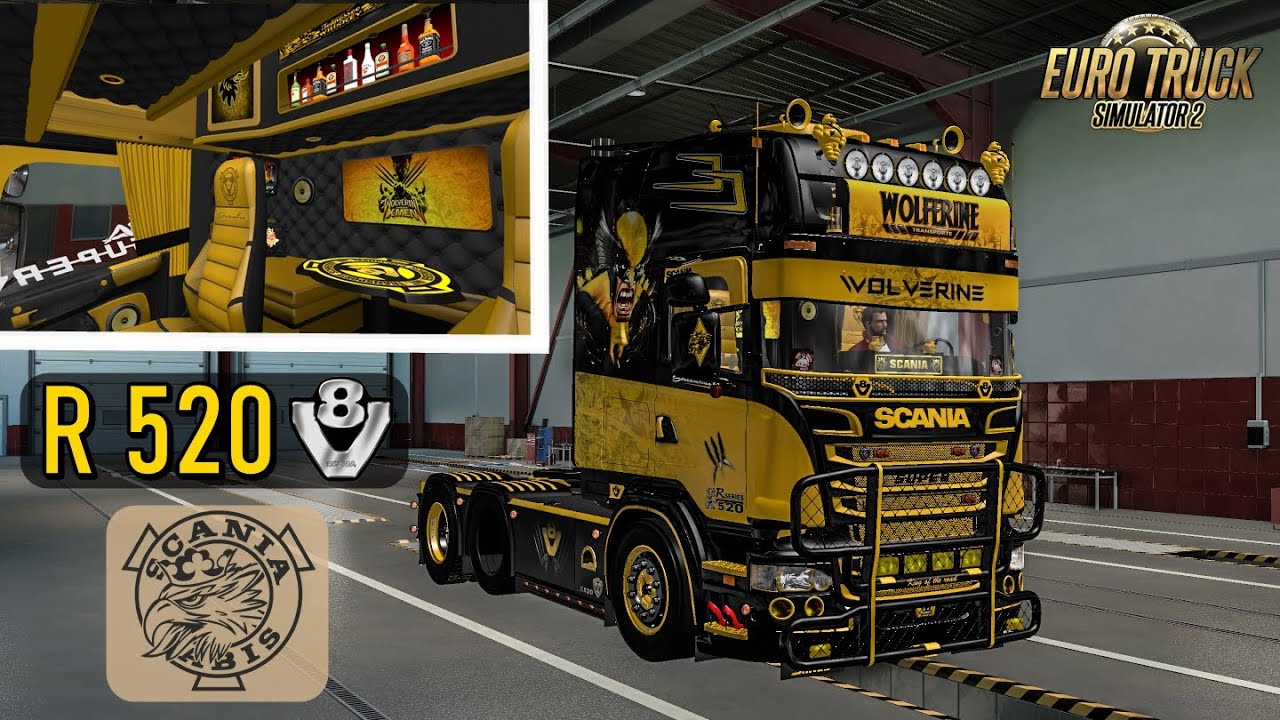 [ETS 2 1.37 MOD] Scania R520 V8 Wolverine - Euro Truck Simulator 2 Mods ...