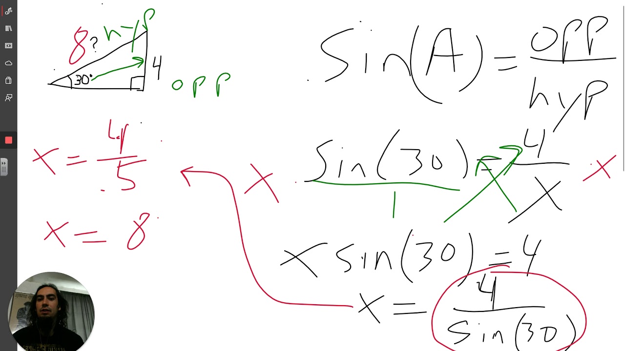 Math 2 (4/7) Trigonometry - Solving for a missing side - YouTube