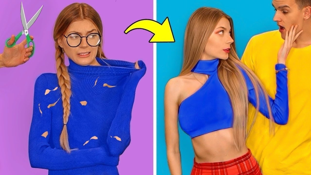 FASHION HACKS & CLOTHES DIY! Girls Clothes Transformation Ideas by Mr ...