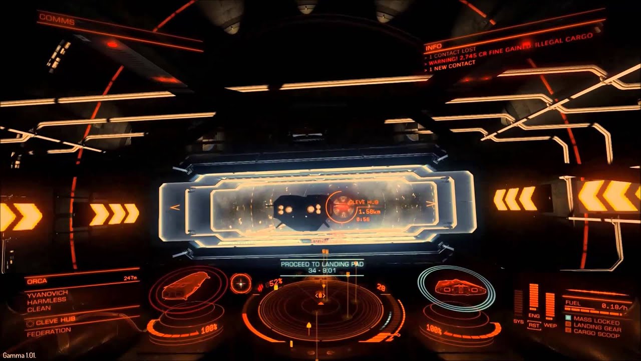 Orca mishap in Elite: Dangerous Gamma 1.01 - YouTube
