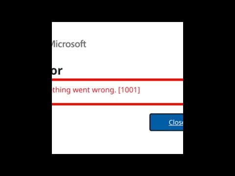 Fix Microsoft Sign In Error 1001 Something Went Wrong Problem | Microsoft Sign In Error 1001 ...