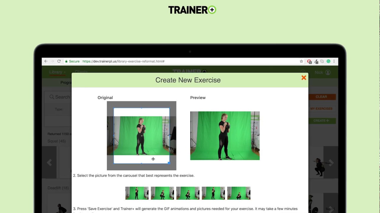 Create Custom Exercises in Trainer Plus - How To - YouTube