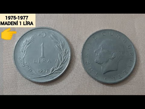 ESKİ MADENİ 1 LİRA 1975-1977 YILLARINA AİT TÜRK LİRASI İNCELEMESİ (TURKISH 1 LİRA COİN)