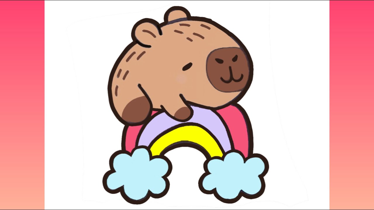 CÓMO DIBUJAR UN CAPIBARA KAWAII Dibujos para dibujar - YouTube
