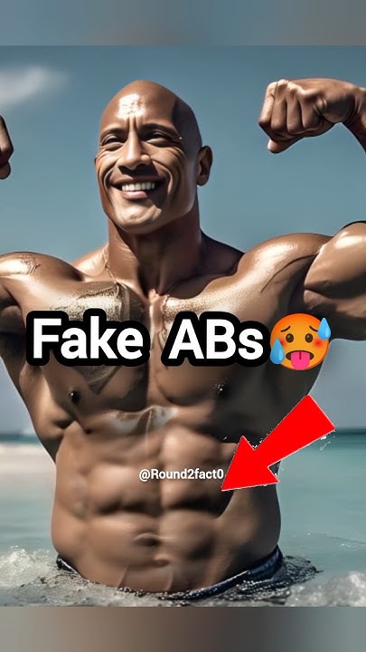 Hollywood Hero ROCK have no ABs🥵/rock na 6 packs ABs q nihi banay?🤔 #facts #amazing #hindifact # ...