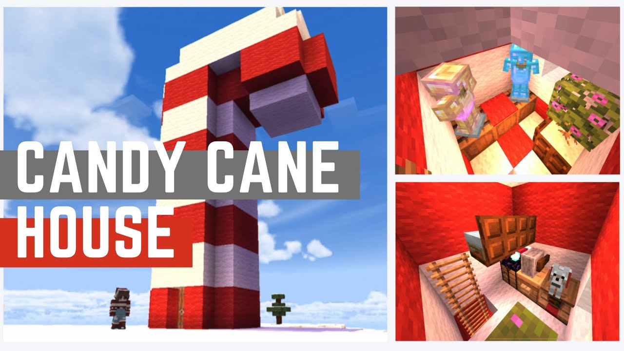 Minecraft Tutorial : Candy Cane House build | Easy | OhEllieFun - YouTube