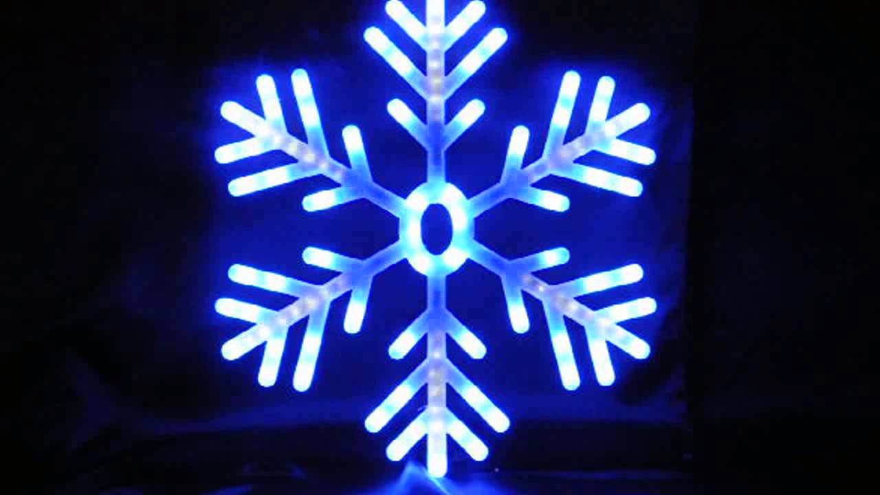 Christmas LED Lights Shooting Snowflake 60cm - Blue and White - YouTube
