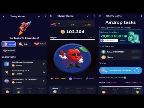 Cherry Game | Tap 2 Earn Free $CHERRY Tokens | New Telegram Crypto Mining Bot - YouTube