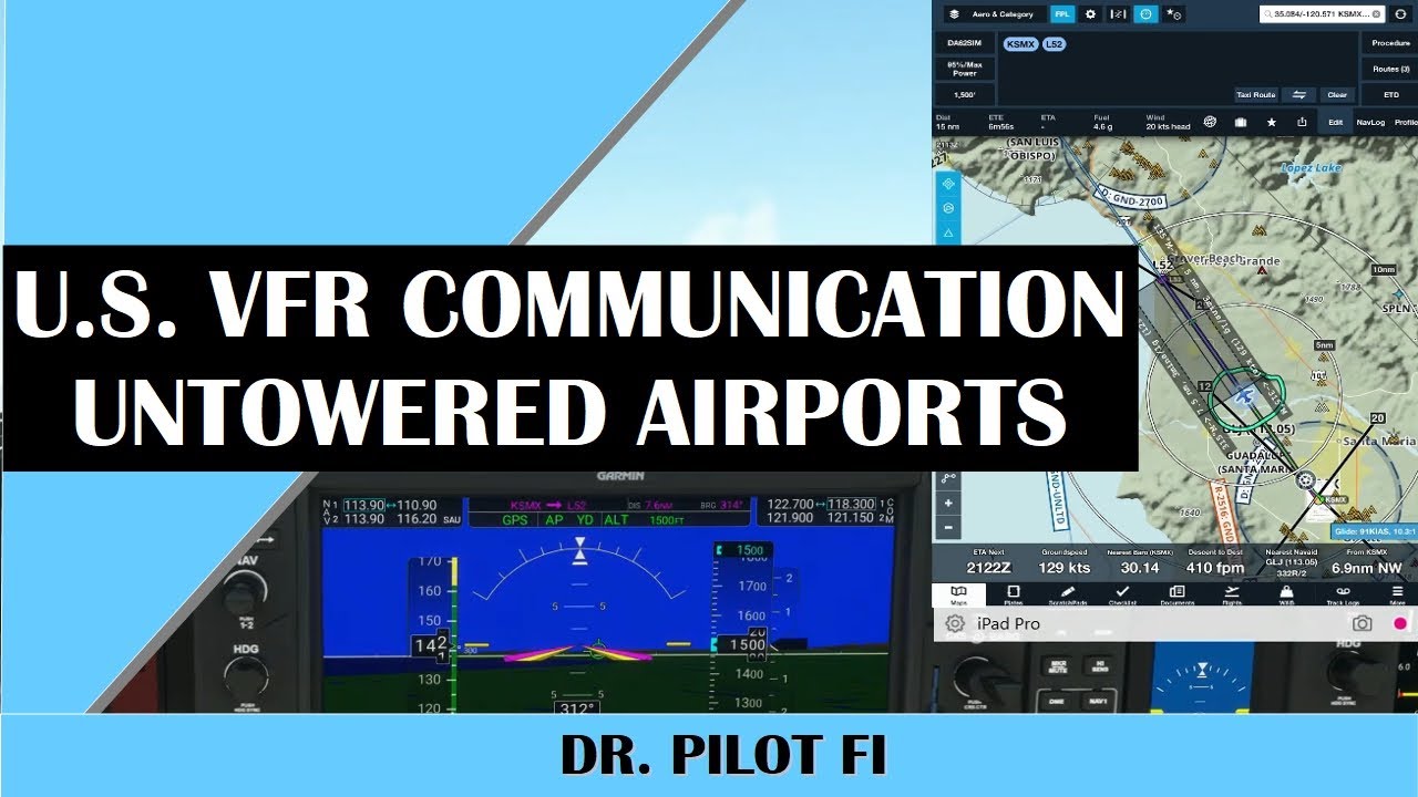 U.S. VFR Communication: Untowered Airports - YouTube