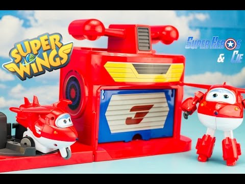 Super Wings Hangar Piste Décollage Jett Robot Transformable Jett's House 출동슈퍼윙스 신제품 장난감 - 비행기