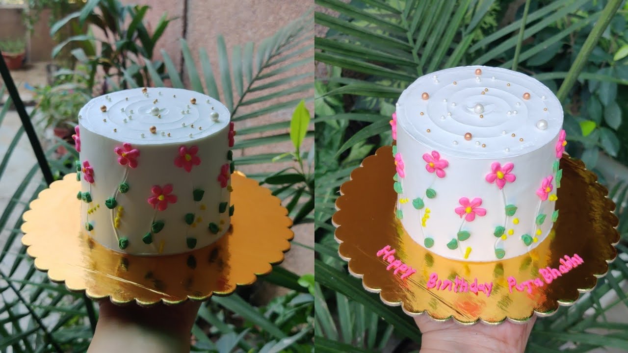 Beautiful Mini Tall Cake Decoration/ Cutest Cake Design - YouTube