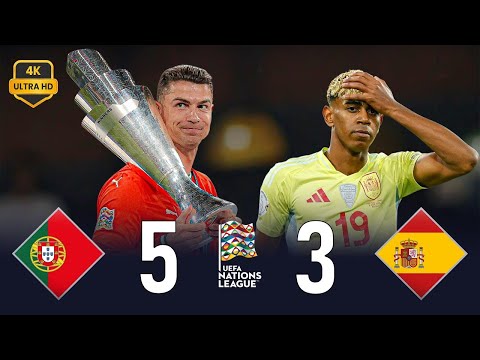Portugal 2-2 {5-3} Spain 4K UHD UEFA Nation League Final 2025 #ronaldo