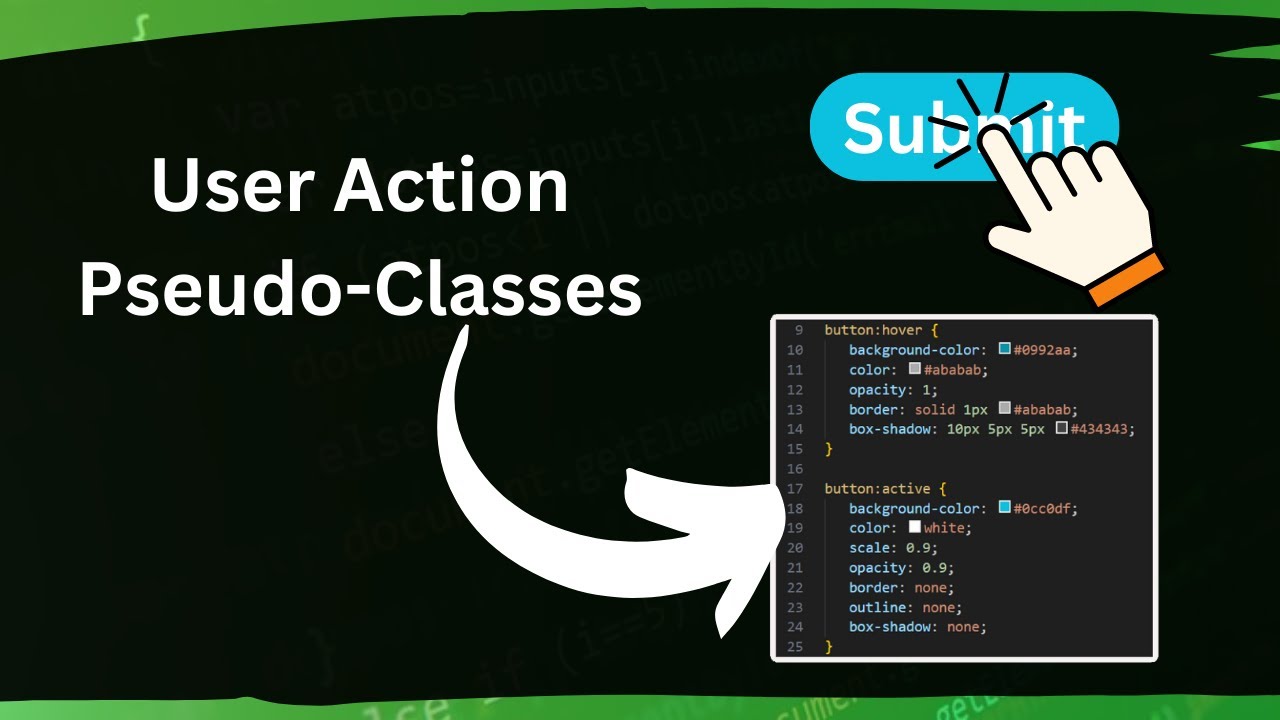 Learn Css User Action Pseudo Classes Youtube 3950