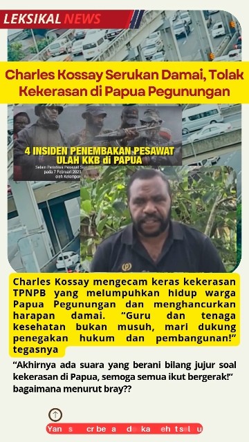 Charles Kossay Serukan Damai!! #beritaindonesia - YouTube
