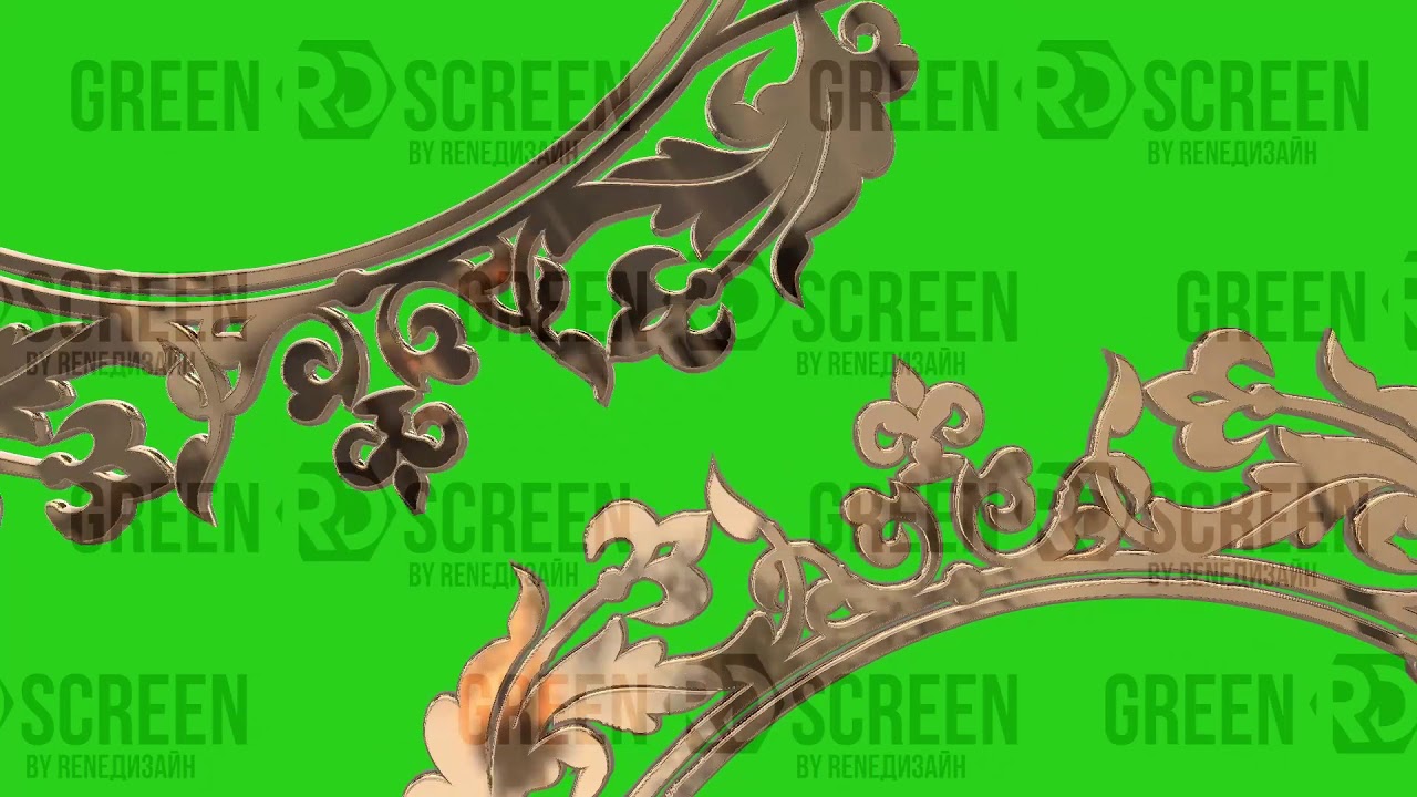 Gold Pattern №2 on Green Screen Free Download - YouTube
