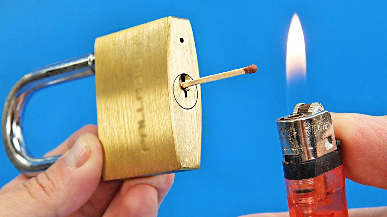 Way To Open A Lock With Matches 🔴 How to Unlock With Matches - YouTube